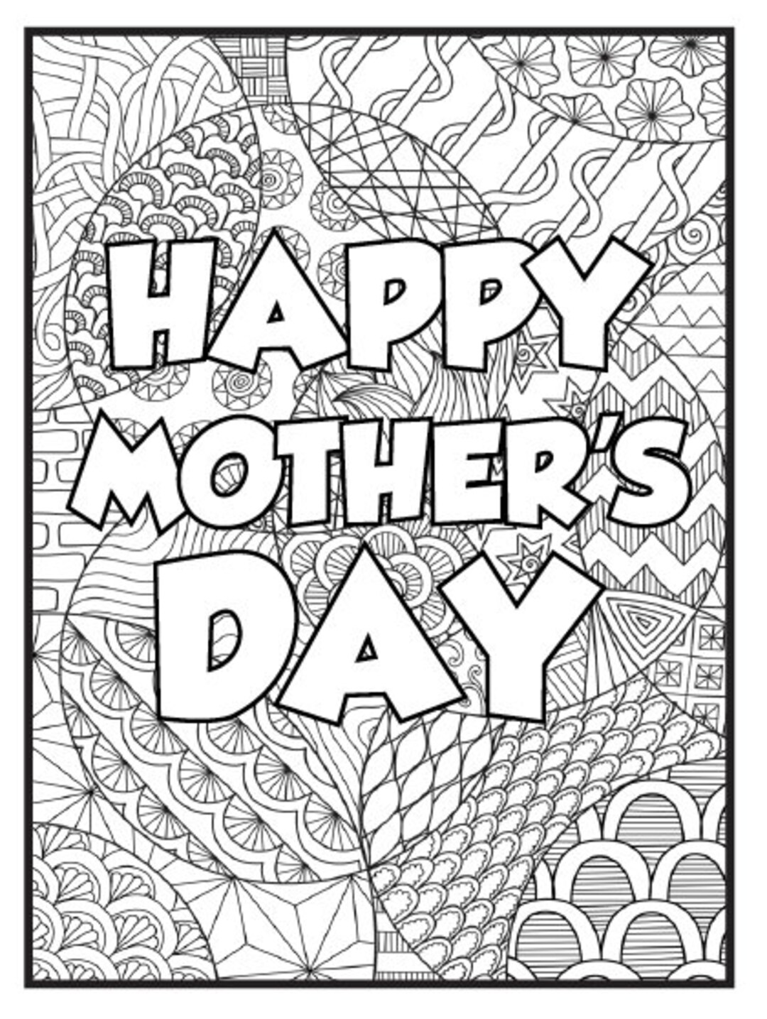 30+ Mother's Day Colouring Pages Mandala Digital Download - Etsy