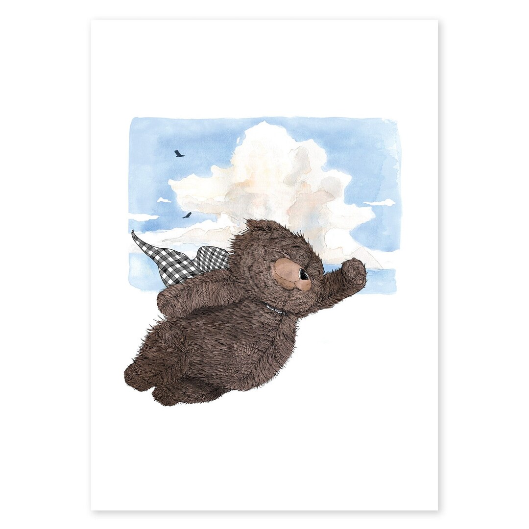 Super Ted - Fine Art Print - Etsy