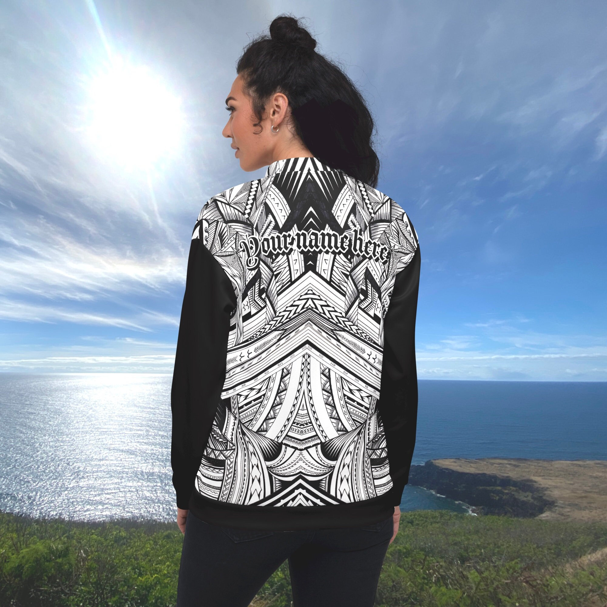 Samoan Tatau Personalized Unisex Bomber Jacket - Etsy