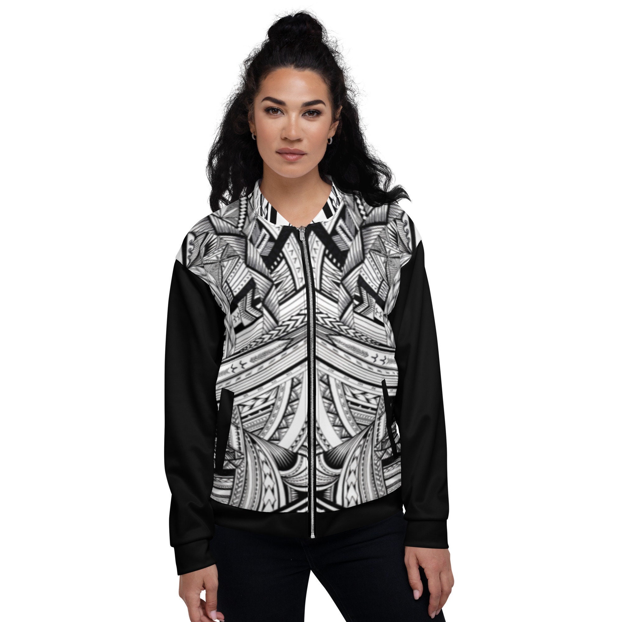 Samoan Tatau Personalized Unisex Bomber Jacket - Etsy