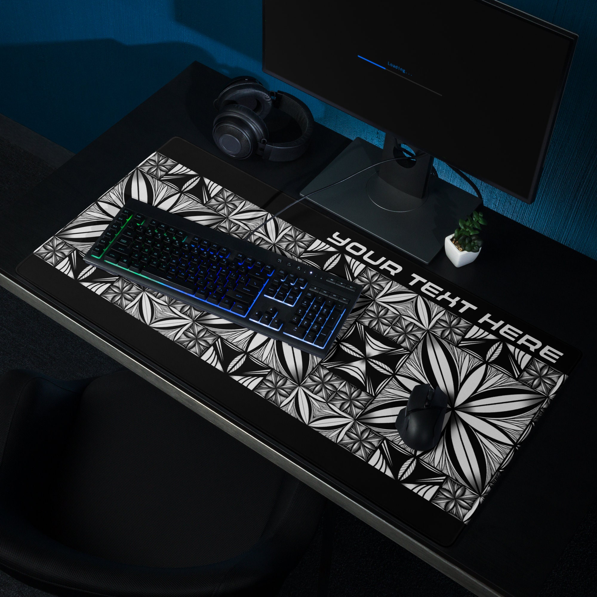 BW Samoan Tapa Personalized Gaming Mouse Pad - Etsy