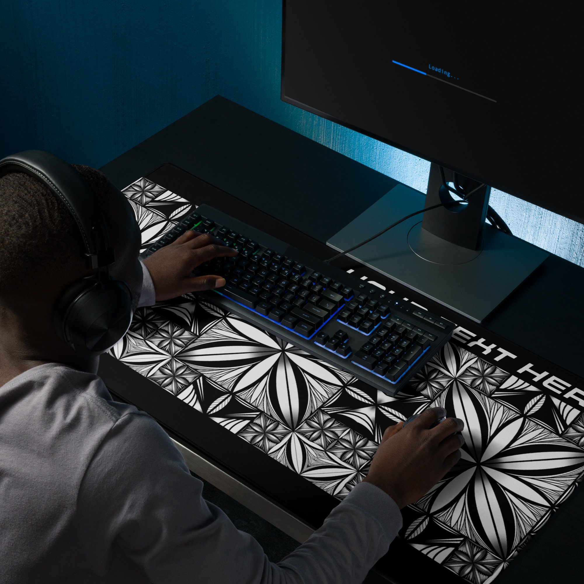 BW Samoan Tapa Personalized Gaming Mouse Pad - Etsy