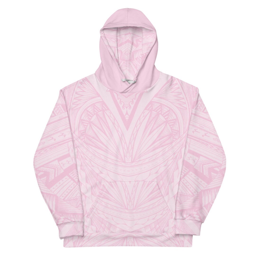 Samoan Pink Tapa Hoodie - Etsy