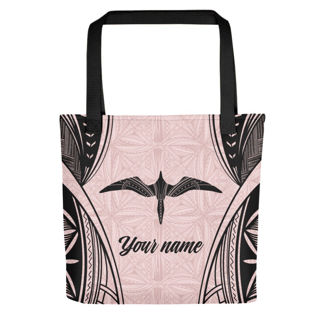 Personalized Iwa Pink Tapa Tote Bag - Etsy