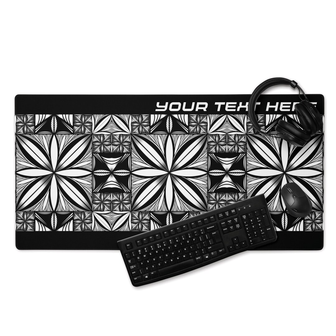 BW Samoan Tapa Personalized Gaming Mouse Pad - Etsy