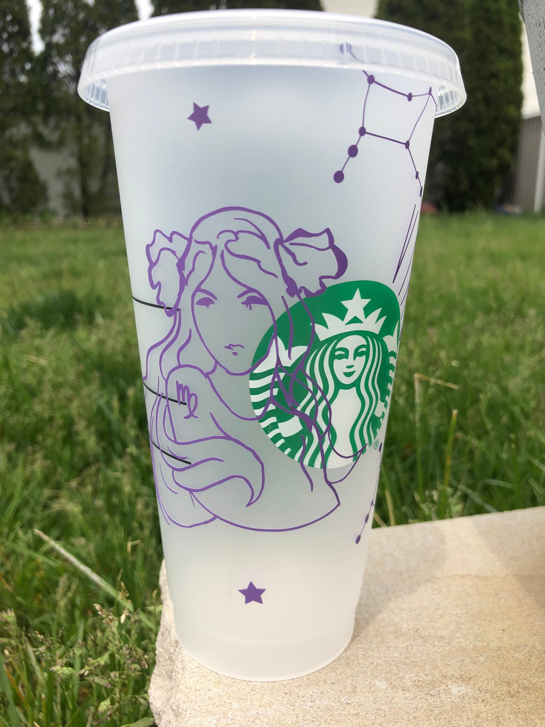 Custom Virgo Zodiac Cold Cup Reusable 24 oz Cold Cup | Etsy