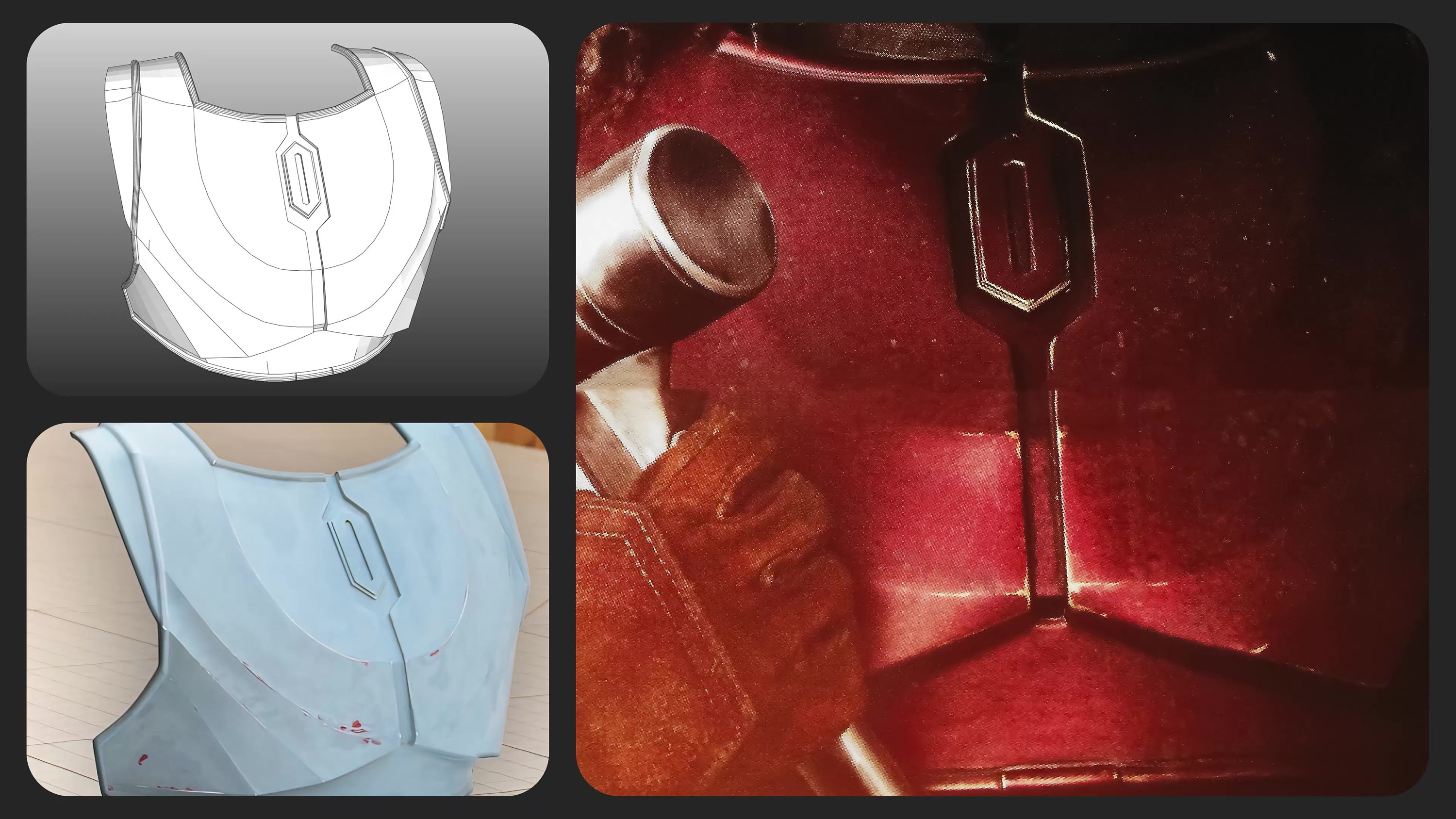 The Armorer Mandalorian Female Breastplate Chest Armor Piece 3D EVA ...