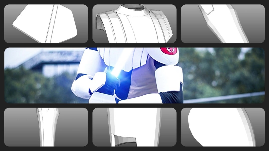 Obi Wan Jedi General Armor TCW 3D Foam Pattern Papercraft Digital ...