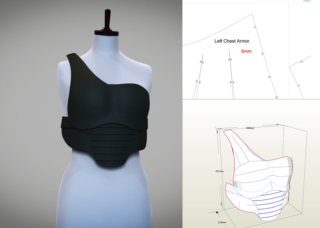 The Acolyte Brendok Witch Chest Armor Female Sith Breastplate 3D Foam ...