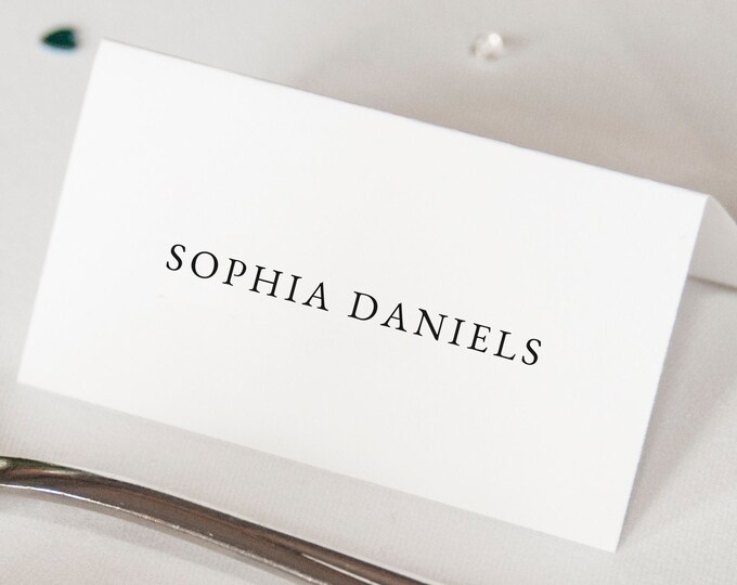 Printed Name Place Cards | Personalised Wedding Seating Place Names ...