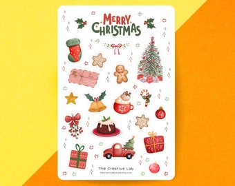 Christmas Stickers Sheet - Etsy