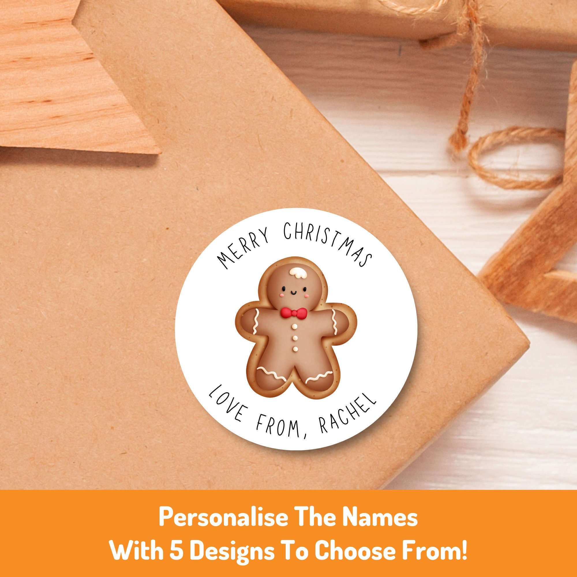 Gingerbread Labels - Etsy