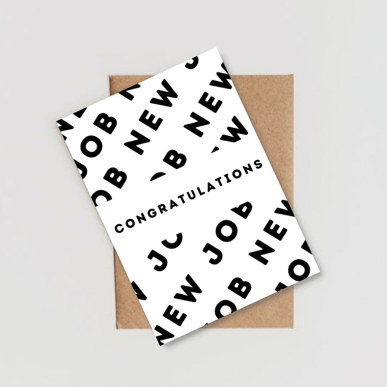 Congratulations on Your New Job Card Workmate Promotion Card - Etsy