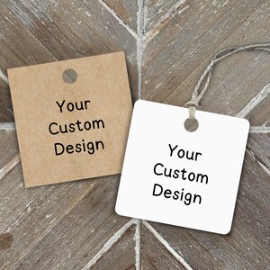 Personalised Square Price Tags | Custom Favour Gift Tags | Swing Tag ...