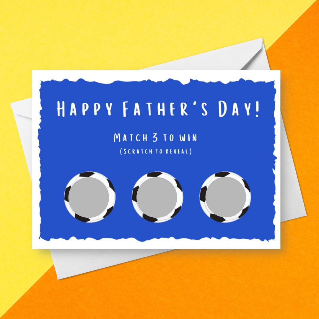 Happy Father's Day Football Scratch Card | Custom for Any Occasion ...
