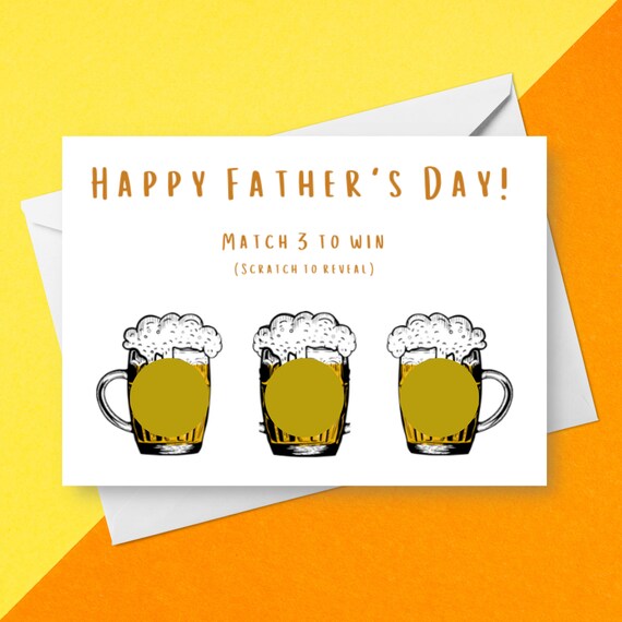 Happy Father's Day Scratch Card Custom for Any Occasion - Etsy
