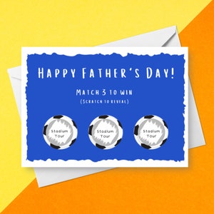 Happy Father's Day Football Scratch Card | Custom for Any Occasion ...