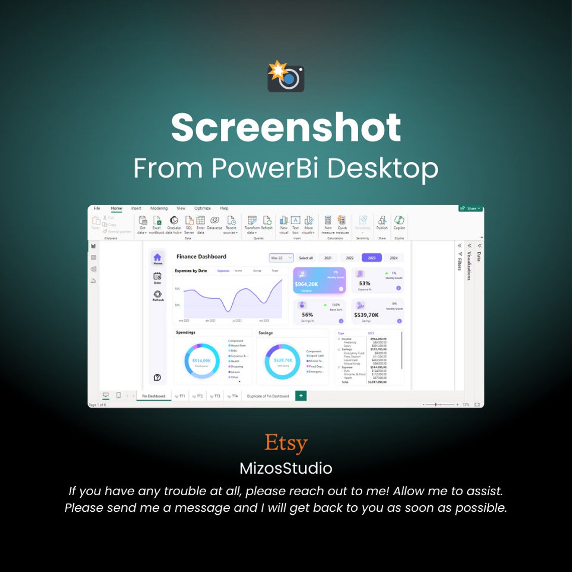 Finance Power Bi Dashboard Report Template | Real-time Financial ...