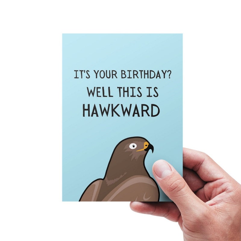 Bird of Prey Birthday Card - Etsy