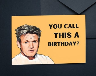 Funny Chef Birthday Card - Etsy