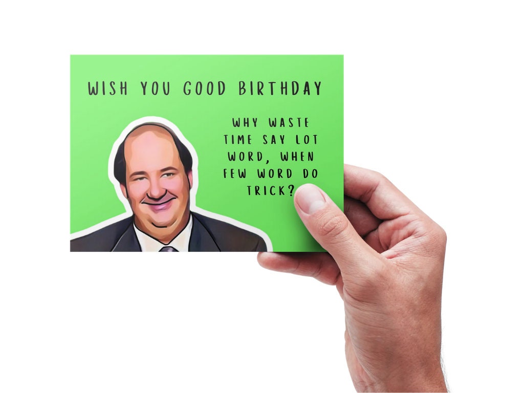 Printable Kevin Malone Birthday Card Funny Quote Birthday - Etsy
