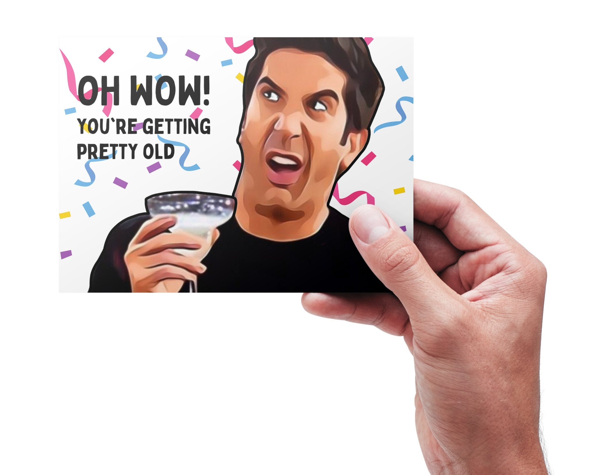 Printable Friends Ross Geller Birthday Card, Ross Geller Oh Wow ...