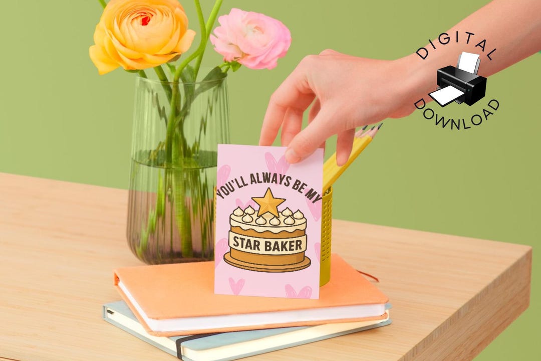Printable Bake off Love Card, Funny Bake off Inspired Love Card, Baking ...
