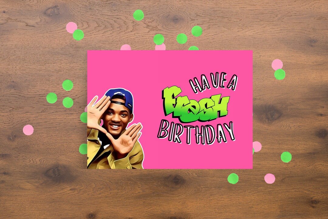 Printable Will Smith Birthday Card, Fresh Prince of Bel-air Birthday ...