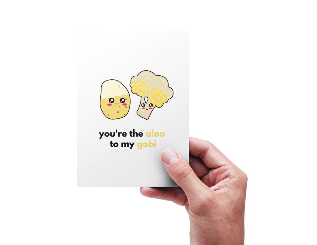 Printable Desi Love Card, Aloo Gobi Lover Card, Funny Punjabi Card ...