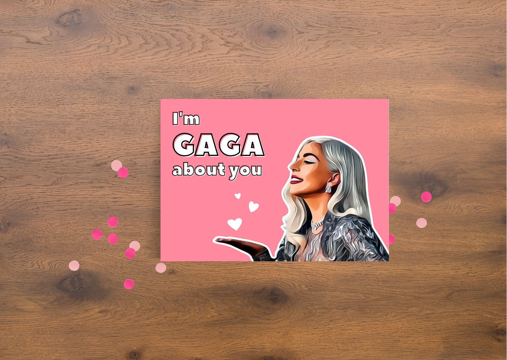 Printable Lady Gaga Love Card, I'm Gaga About You, Lady Gaga Valentine ...