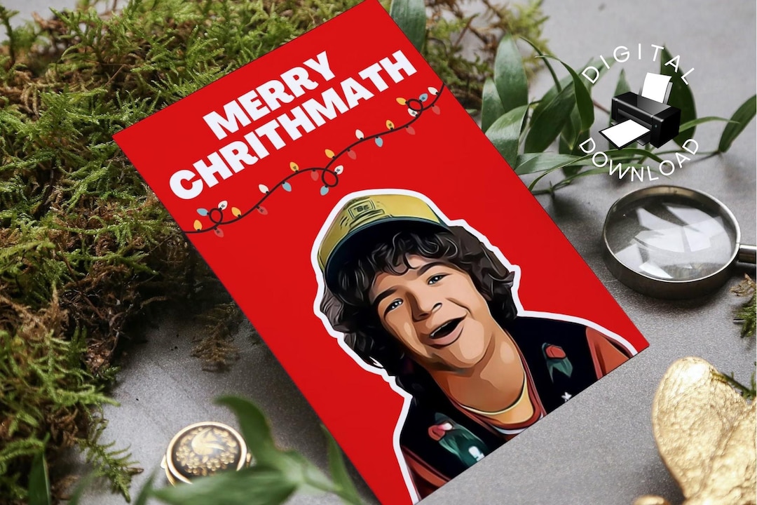 Printable Stranger Things Christmas Card, Stranger Things Dustin ...