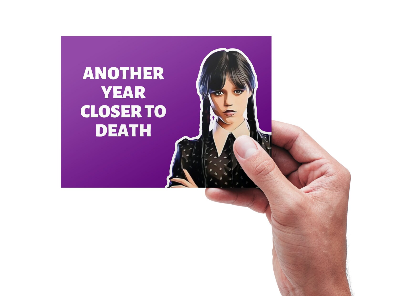 Printable Wednesday Addams Birthday Card, Addams Family Birthday Card ...