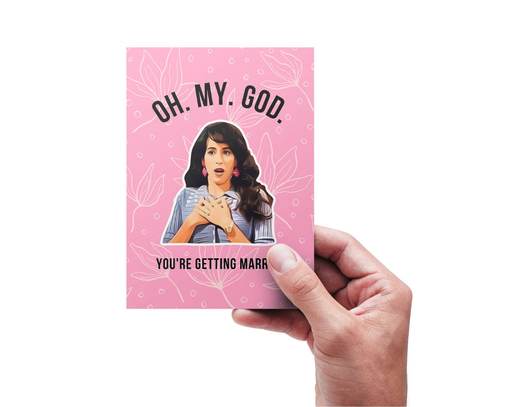 Printable Janice Friends Wedding Card Oh My God You're | Etsy