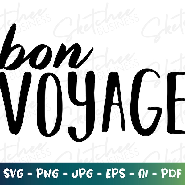 Bon Voyage Svg - Etsy