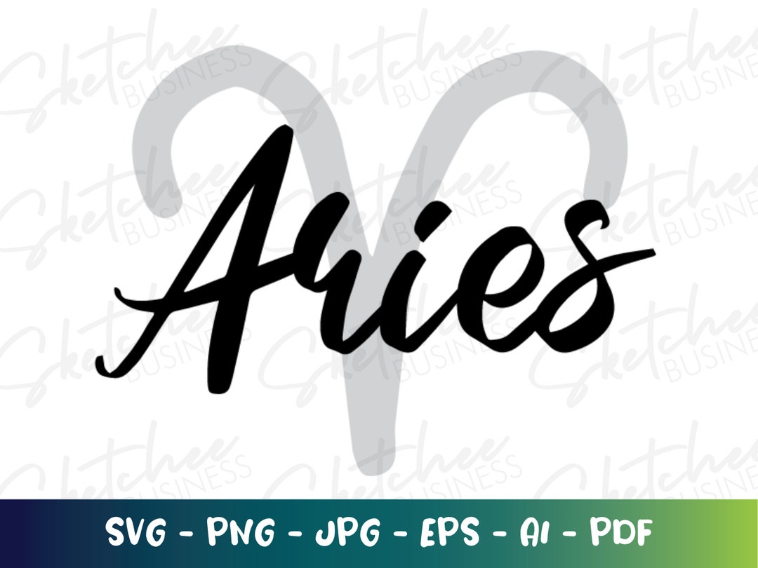 Aries Zodiac SVG, Aries Sign, Aries Astrology, Horoscope SVG, Aries ...