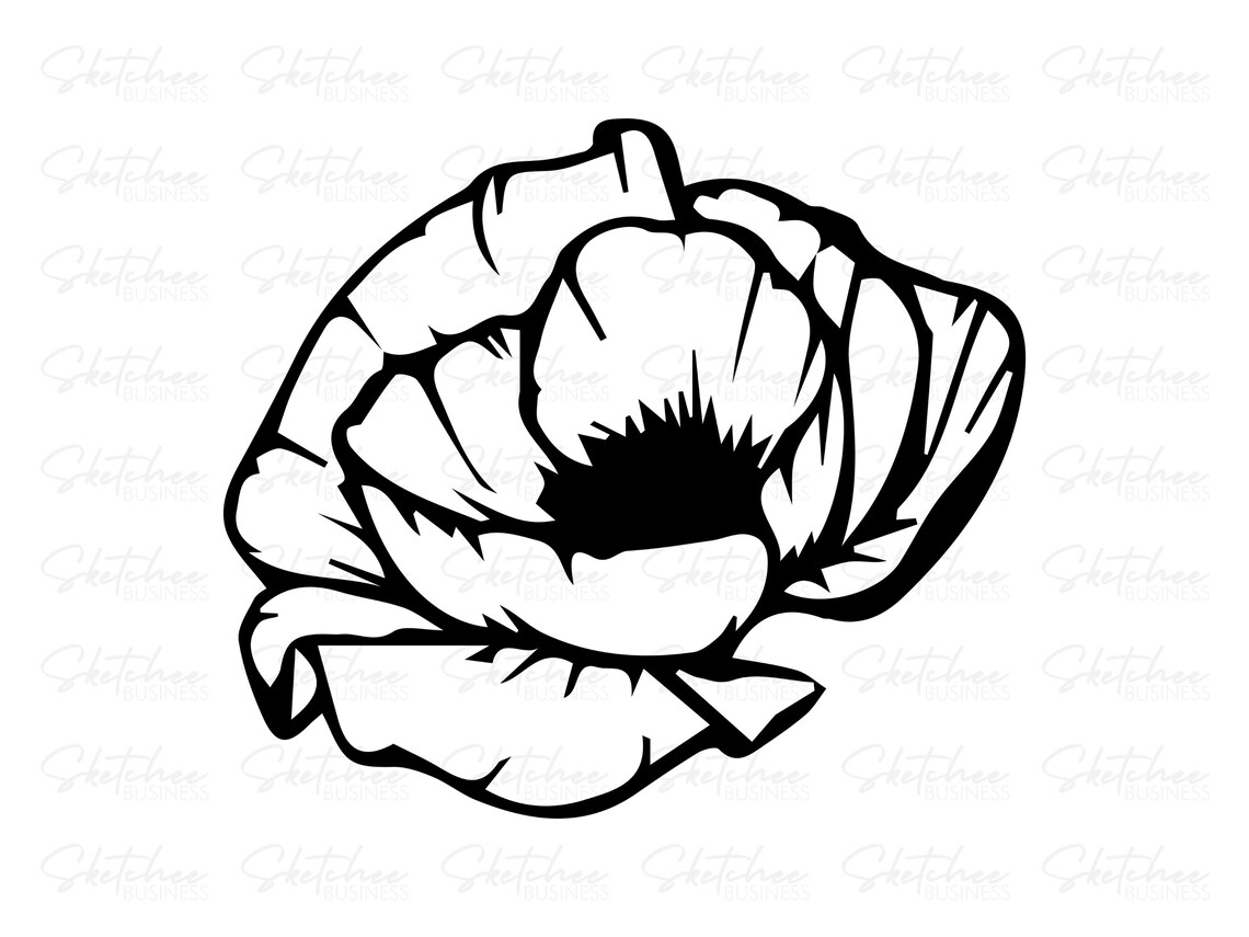 Poppy Flower SVG Pdf Png Poppies SVG Cricut Cut Files - Etsy