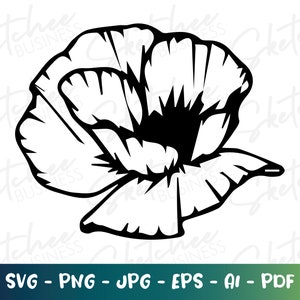 Poppy Flower SVG Pdf Png, Poppies SVG, Cricut Cut Files, Silhouette ...