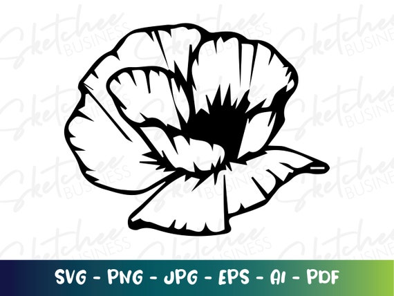Poppy Flower SVG Pdf Png Poppies SVG Cricut Cut Files - Etsy Australia
