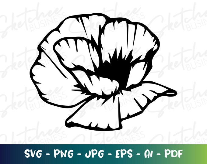 Poppy Flower SVG Pdf Png, Poppies SVG, Cricut Cut Files, Silhouette ...