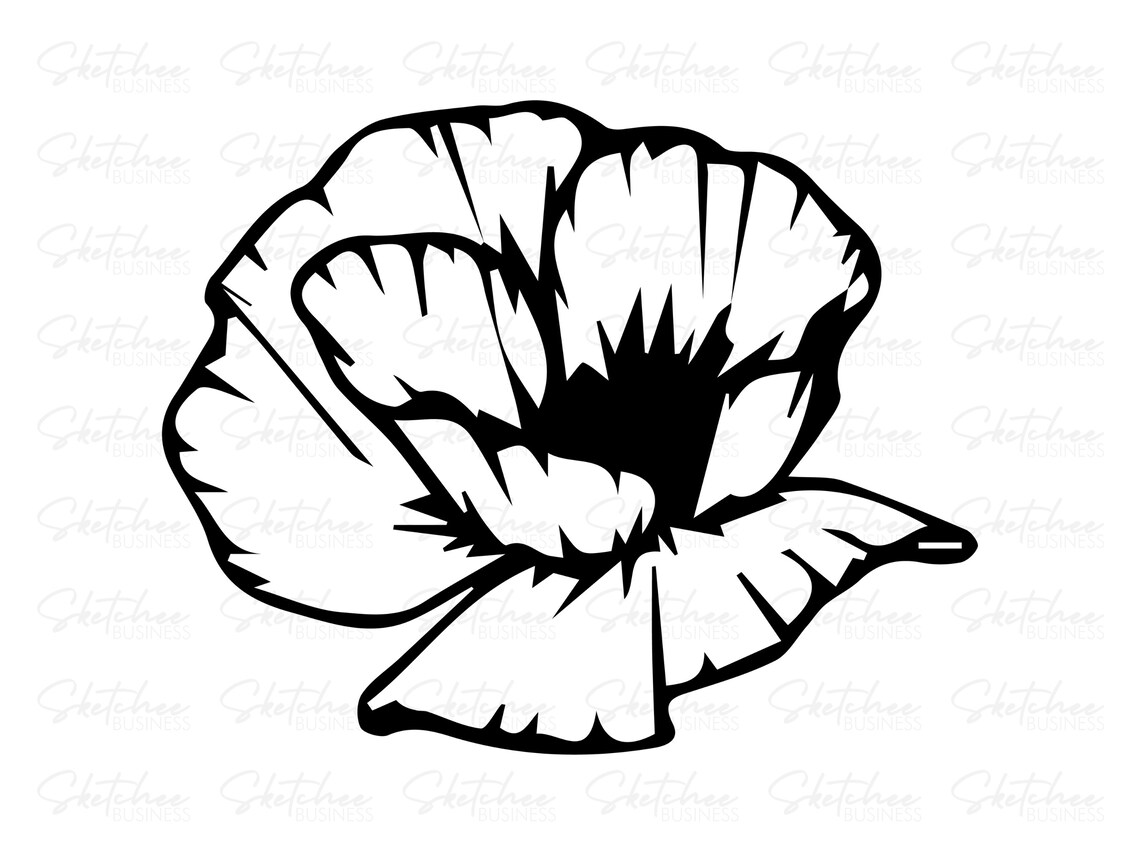 Poppy Flower SVG Pdf Png Poppies SVG Cricut Cut Files - Etsy