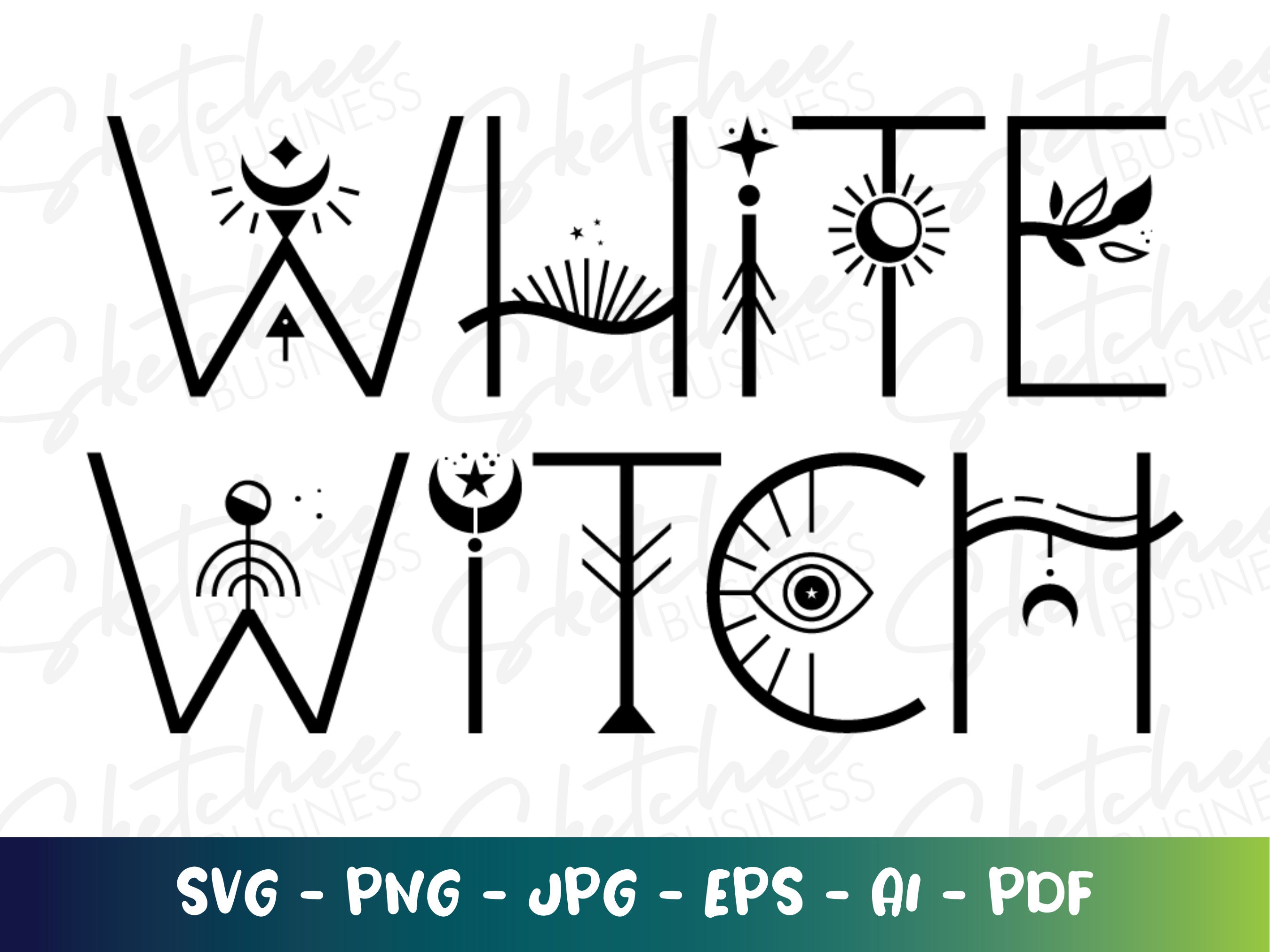 White Witch Svg Png Pdf, New Age White Witch Goddess Svg, New Age SVG ...