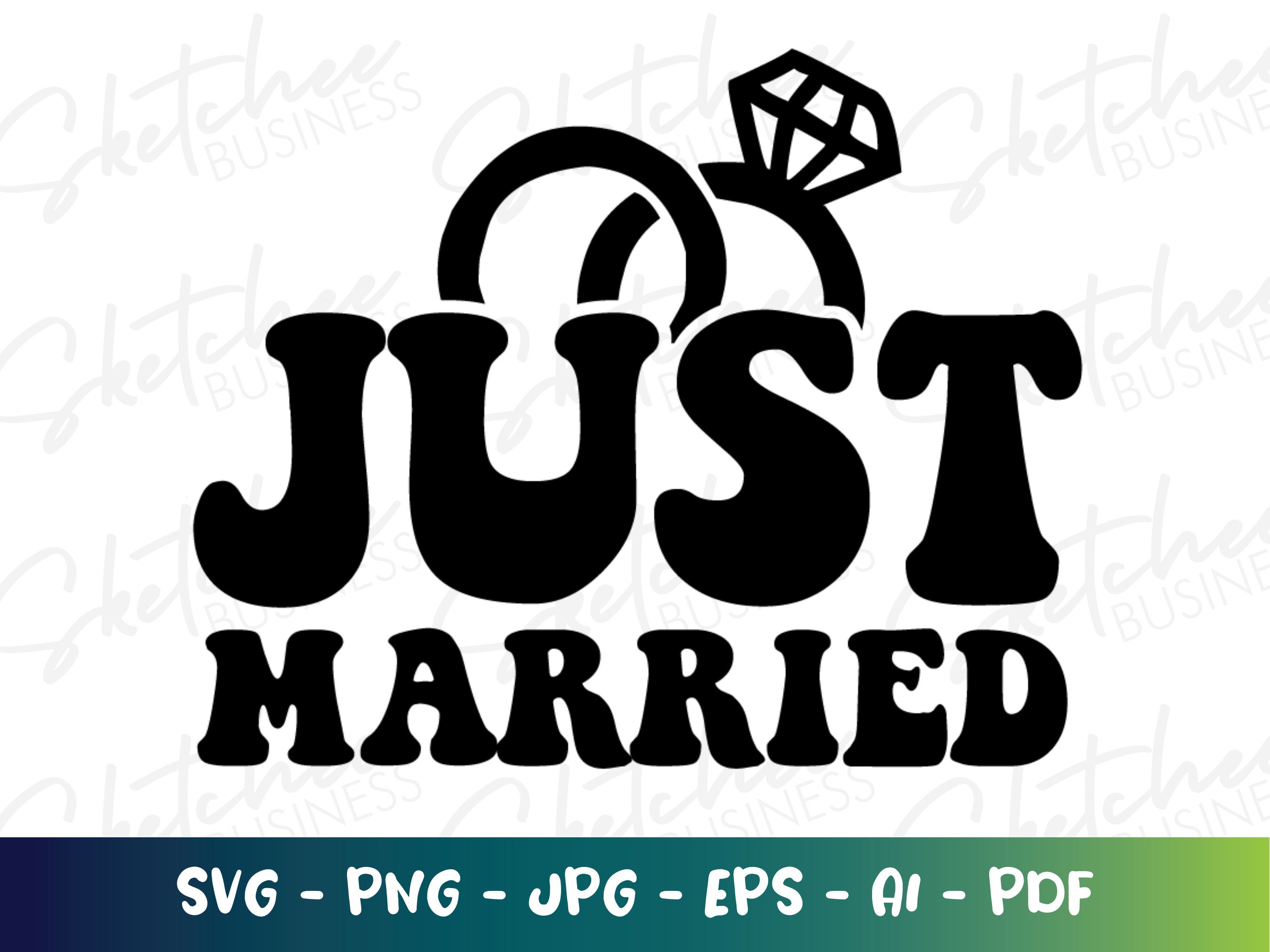 Just Married SVG Newlywed SVG Married Svg Cricut Cut Files - Etsy