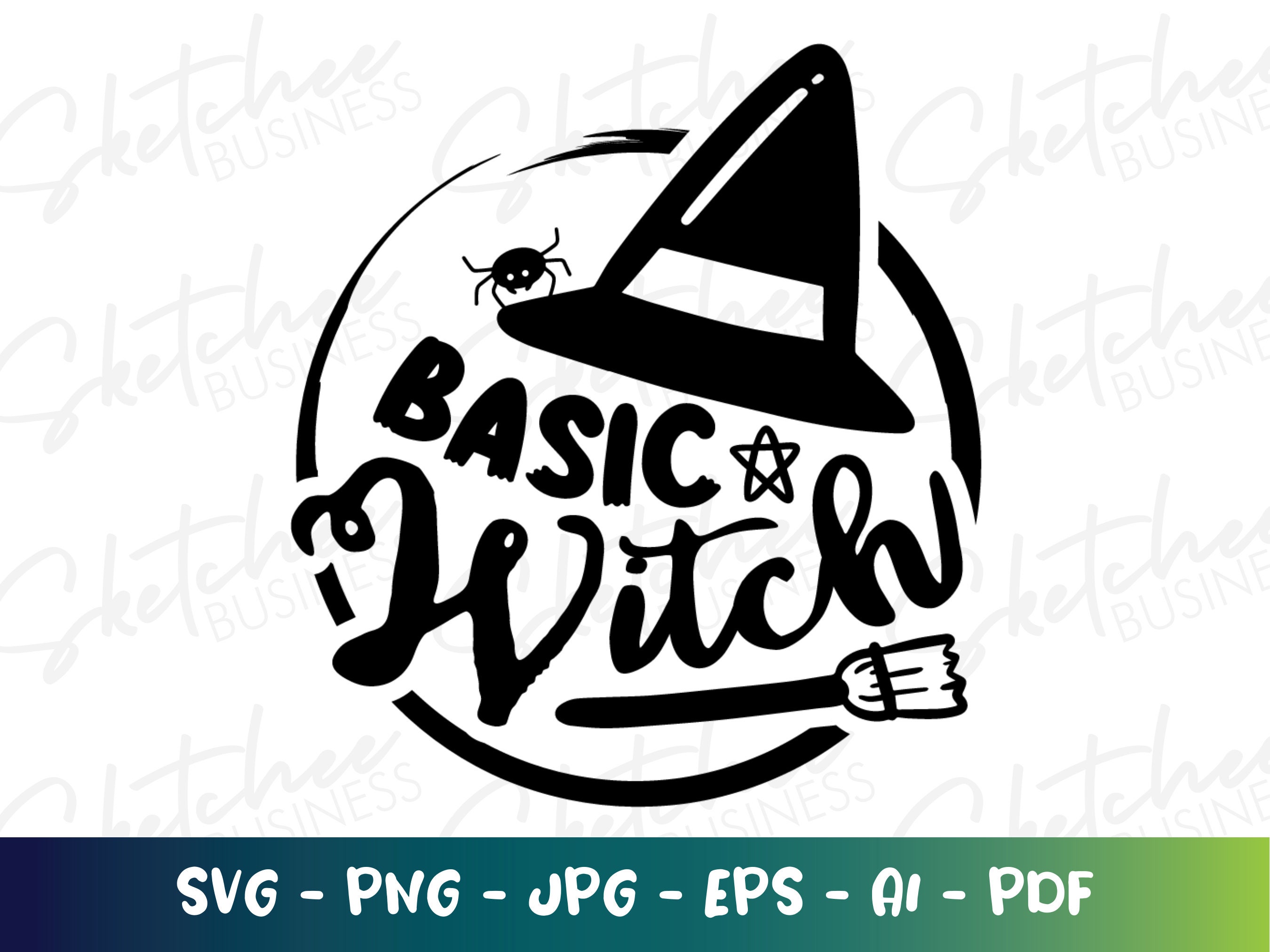 Basic Witch Svg Pdf Png Funny Witch Svg Witches Svg - Etsy