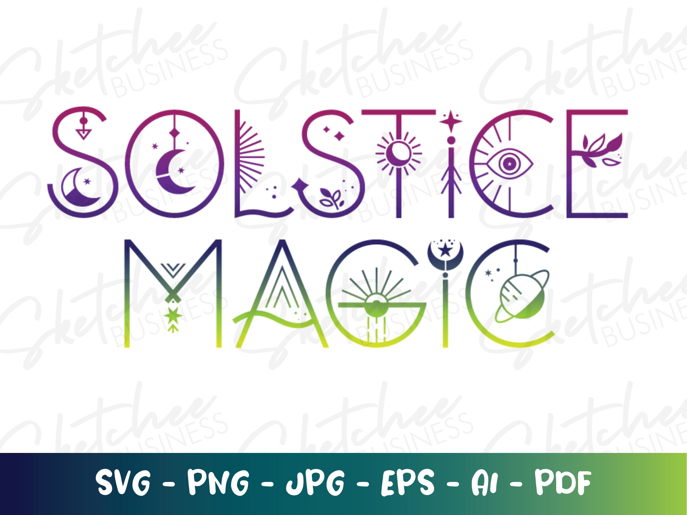 Solstice Magic Svg Png Pdf, Winter Solstice Svg, Cricut Cut Files ...