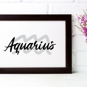 Aquarius Zodiac SVG, Aquarius Sign, Aquarius Astrology, Horoscope SVG ...