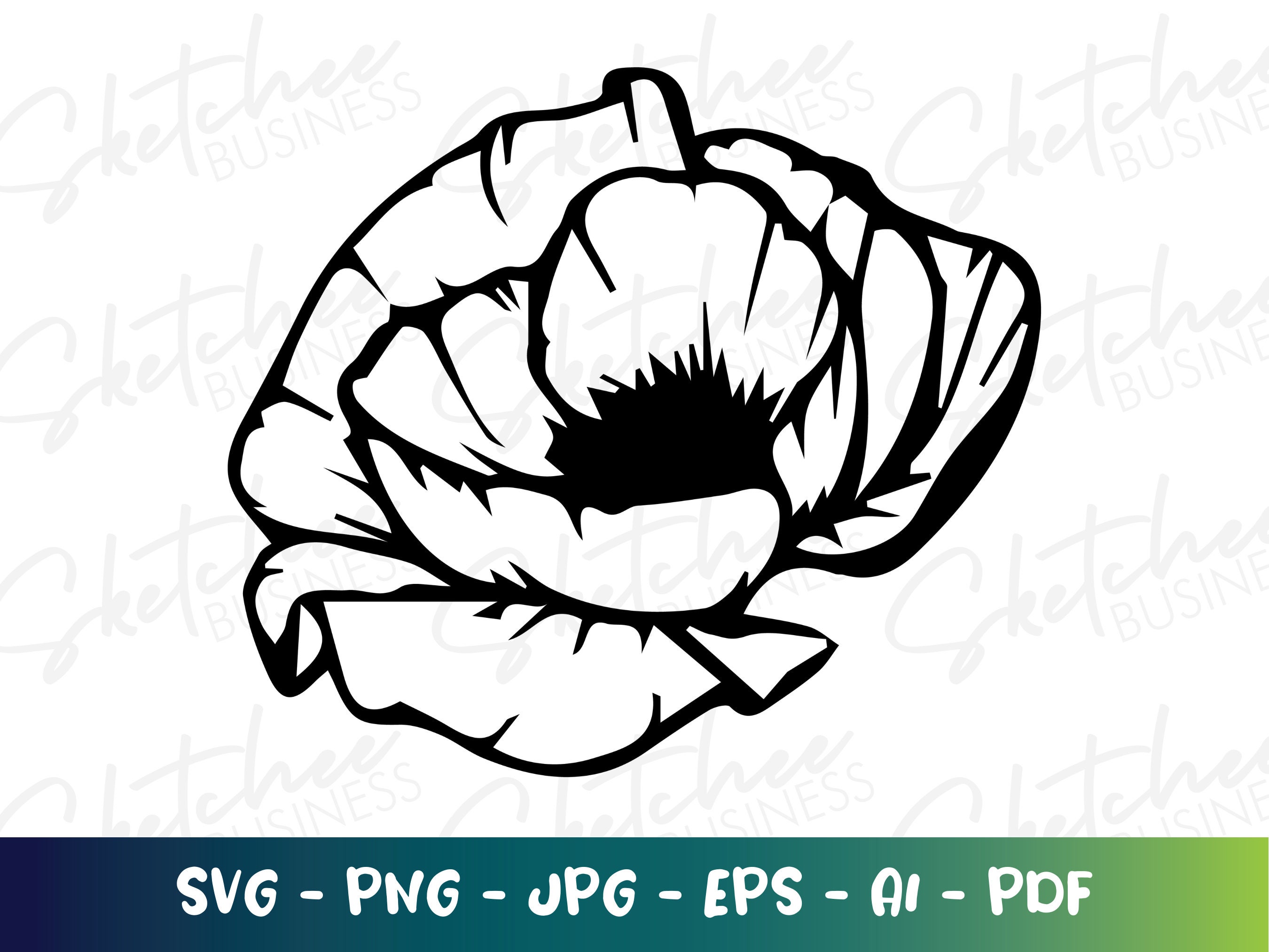 Poppy Flower SVG Pdf Png, Poppies SVG, Cricut Cut Files, Silhouette ...
