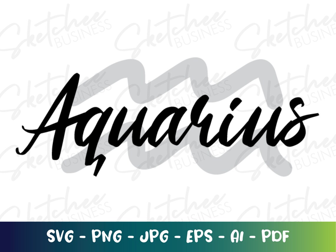 Aquarius Zodiac SVG, Aquarius Sign, Aquarius Astrology, Horoscope SVG ...