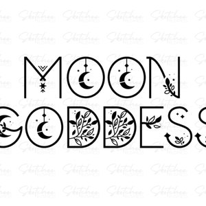 Moon Goddess Svg Png Pdf New Age SVG Spiritual Svg Cricut | Etsy