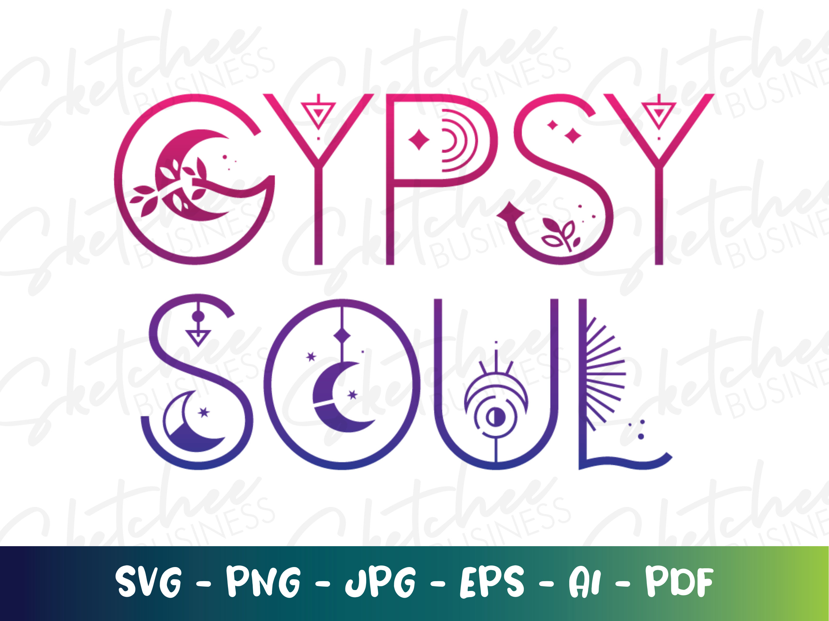 Gypsy Soul Svg Png Pdf, New Age SVG, Spiritual Svg, Cricut Cut Files ...