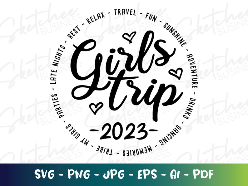 Girls Trip 2023 SVG Vacation SVG Girls Weekend Svg Cricut - Etsy Israel